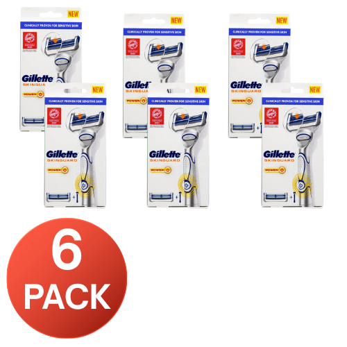 Gillette Skinguard Razor 1 Handle + 1 Cartridge (6 Pack) – Home General